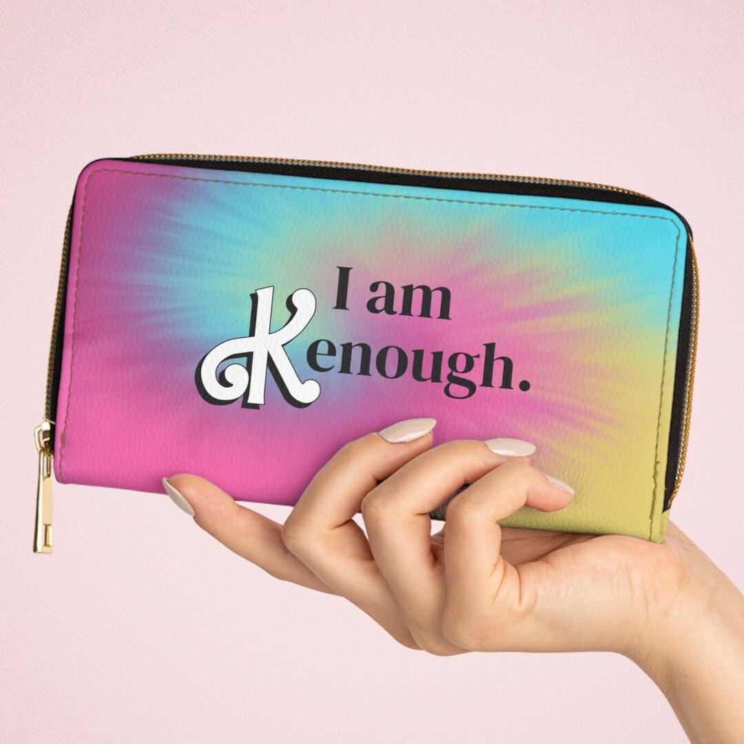 I Am Kenough Rainbow Tie-dye Pattern Zipper Wallet / Faux - Etsy