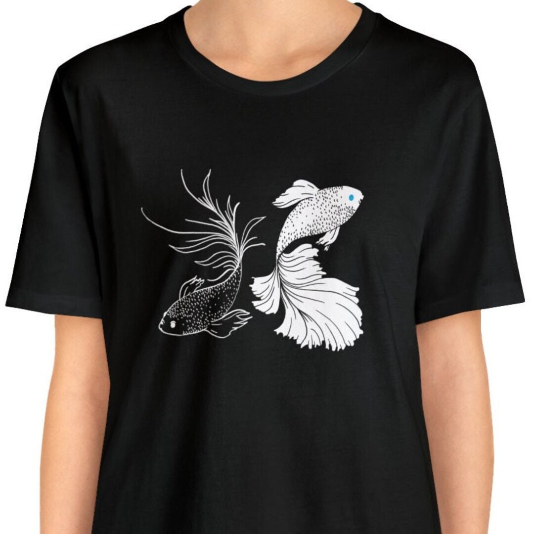 Black and White Betta Fish Shirt / Strongest Anime Inspired T-shirt ...