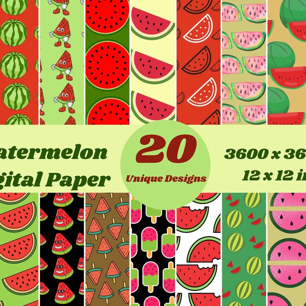 Watermelon Paper - Etsy