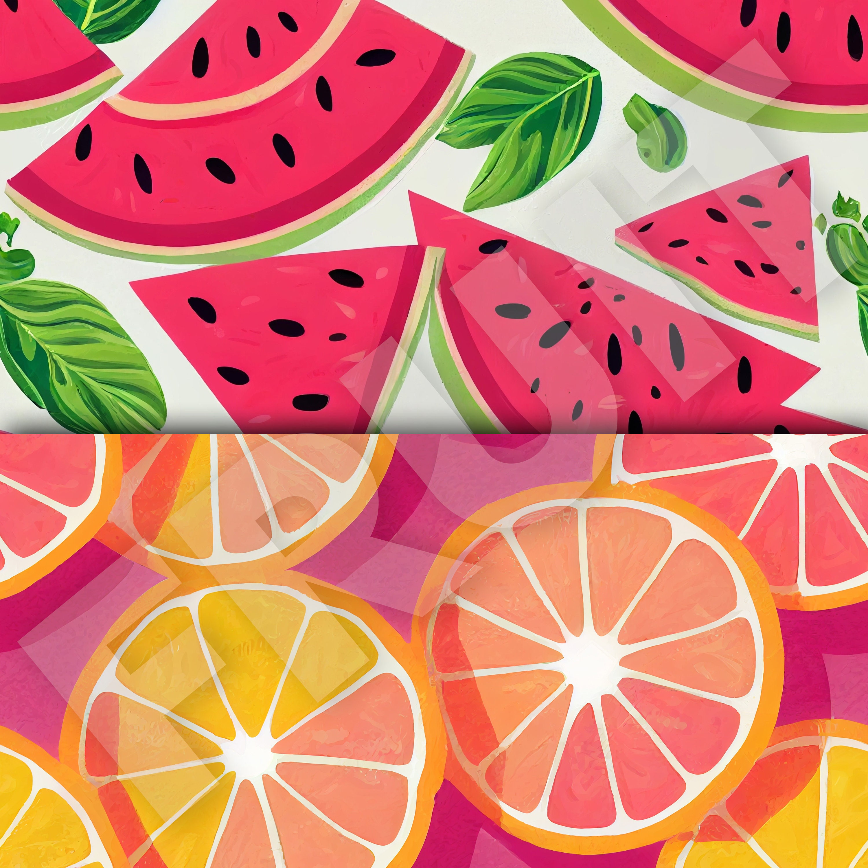 20 Fruit Seamless Digital Patterns, Digital Paper, Scrapbooking ...