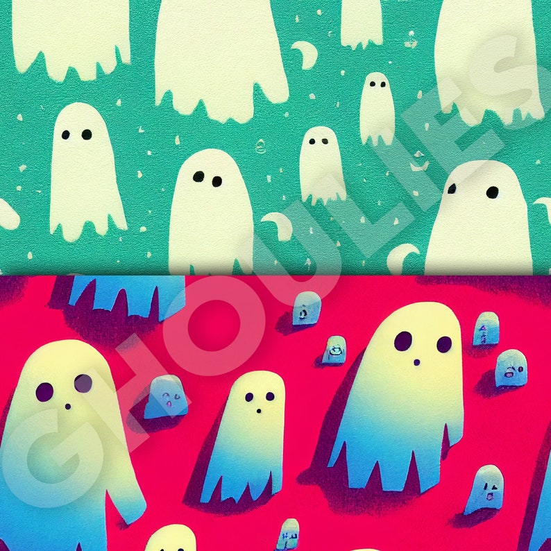20 Ghoul Seamless Digital Patterns, Digital Paper, Scrapbooking ...