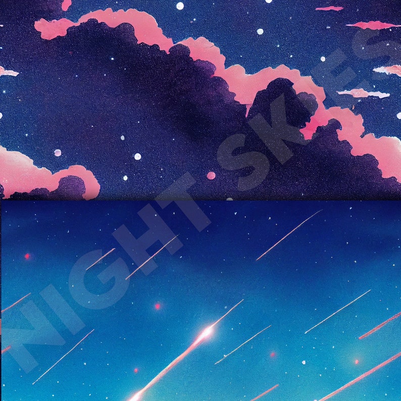 20 Night Sky Seamless Digital Patterns, Digital Paper, Scrapbooking ...