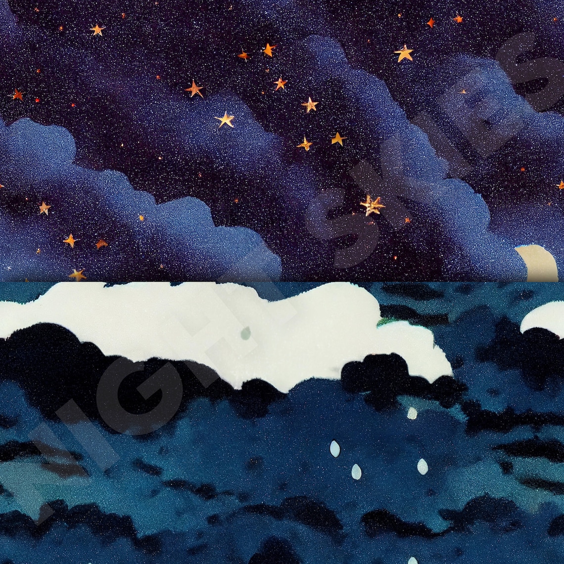20 Night Sky Seamless Digital Patterns, Digital Paper, Scrapbooking ...