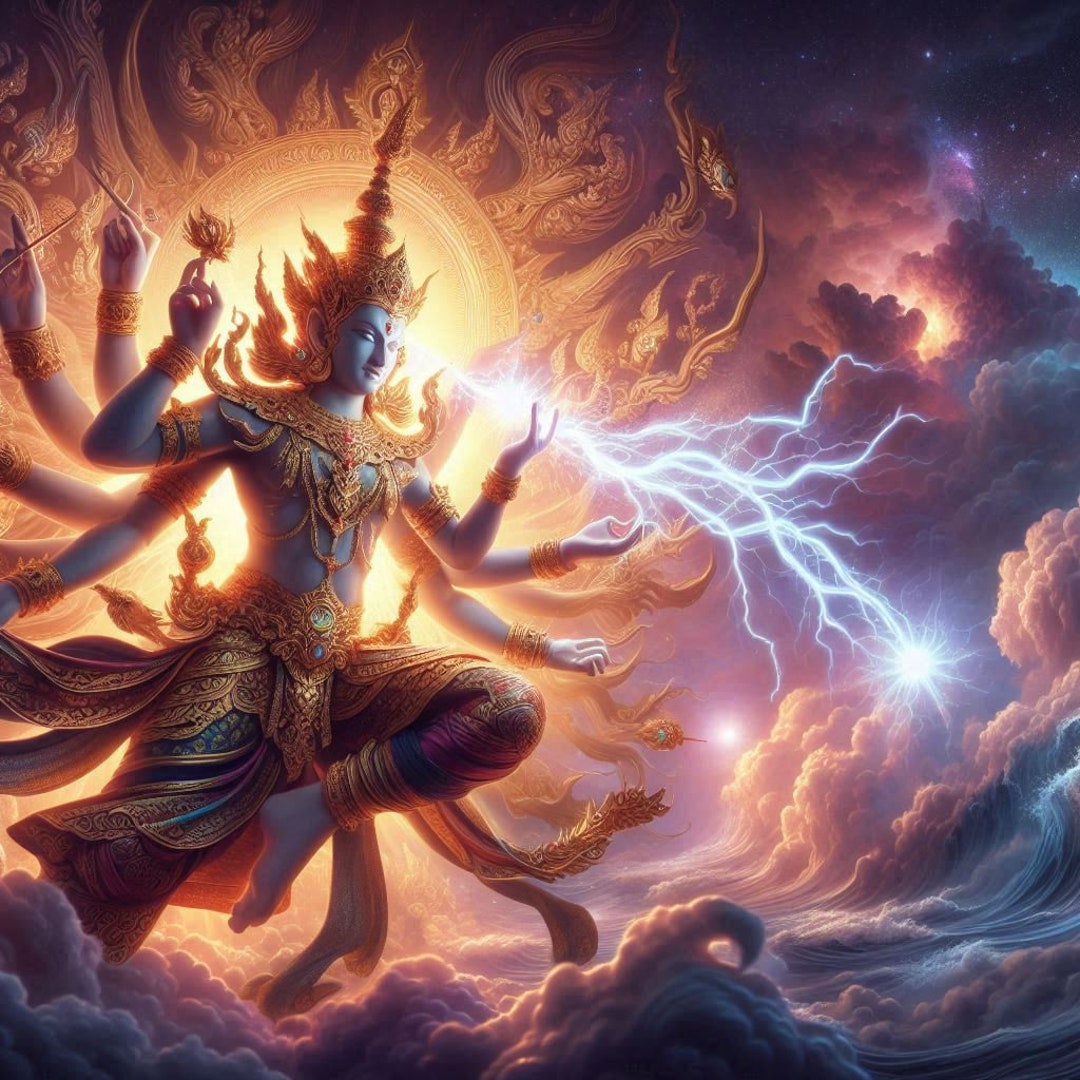 Indra Naga Lightning Mace Empowerment Destroy All Blockages, Dissolve ...