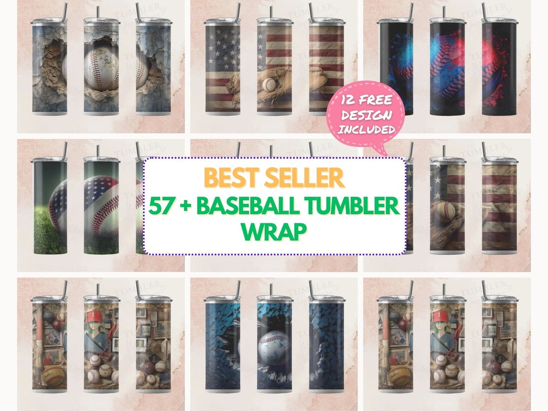 Bundle Baseball Tumbler Bundle, Baseball Sublimation Tumbler Designs ...