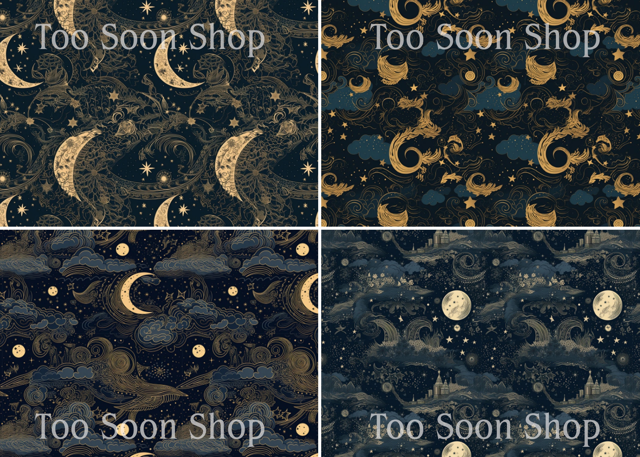 12 Seamless Night Sky Designs - Etsy