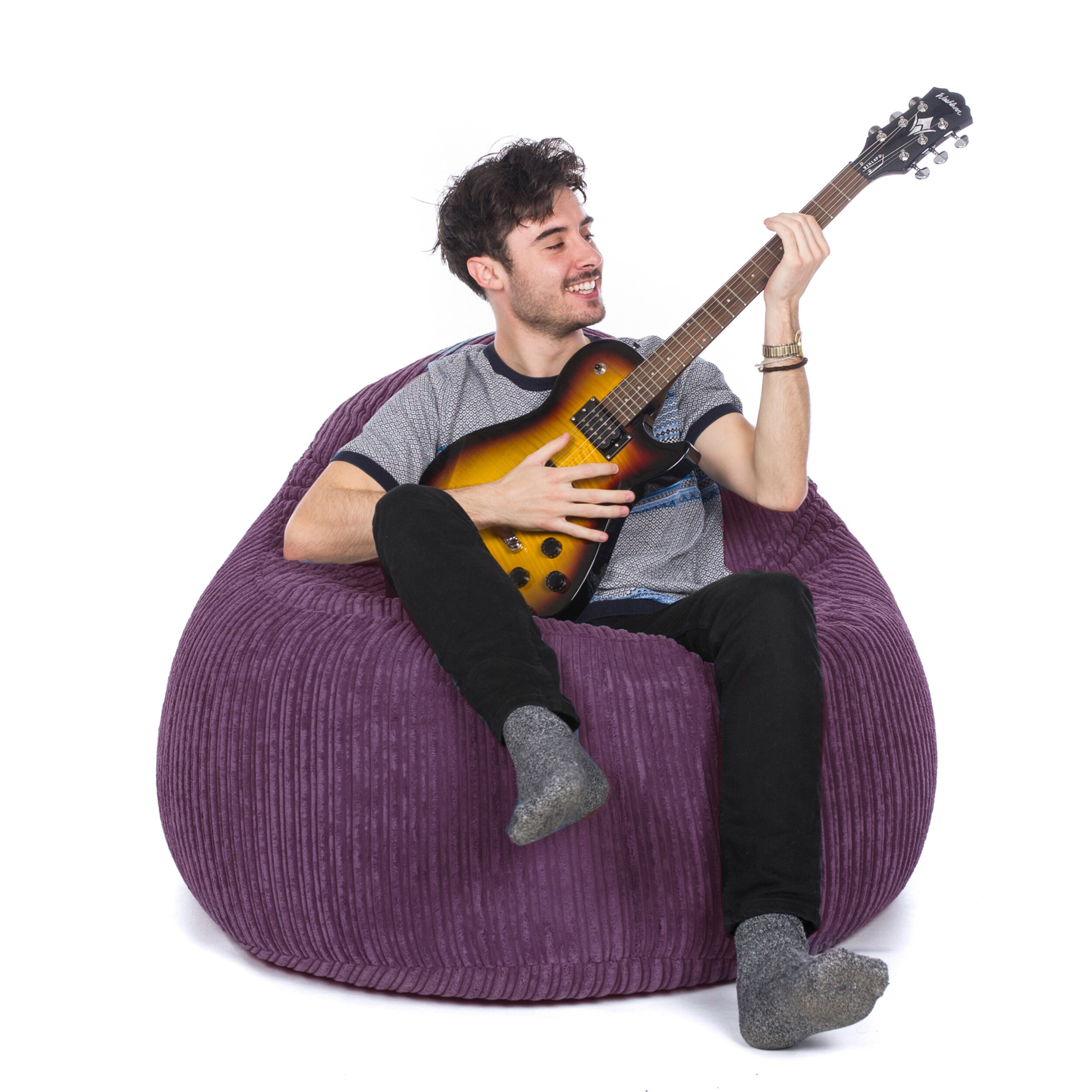 Jumbo Corduroy Bean Bag Chair, Handmade in the UK, Beans Included ...