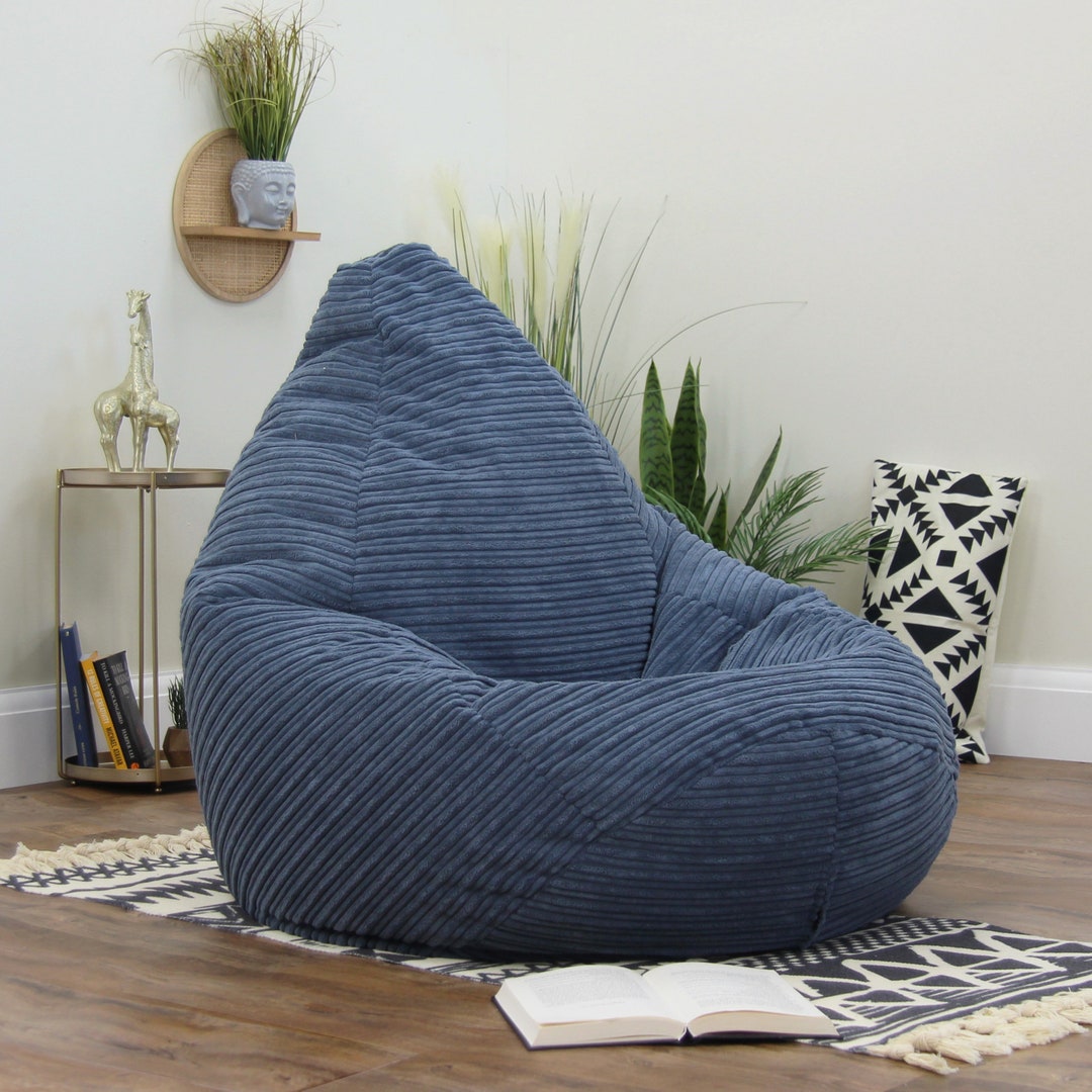 Jumbo Corduroy Hi-back Gamer Bean Bag, Handmade in the UK, Beans ...