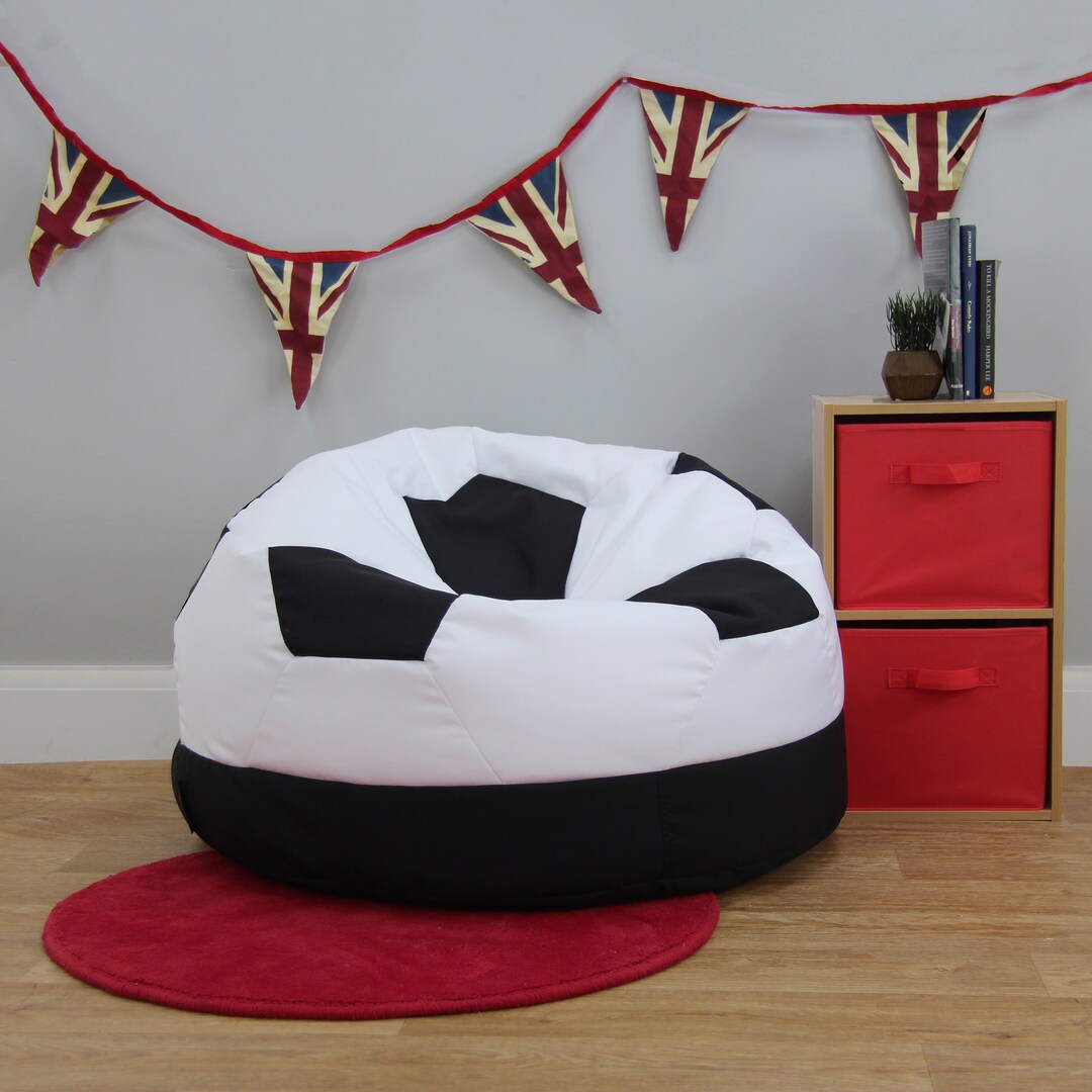 Football 'the Champion' Bean Bag Chair, Handmade in the UK, Beans ...