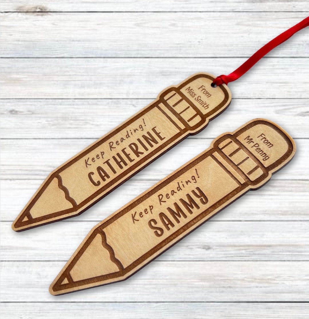 Personalised Wooden Bookmark Gift Idea Any Name Student Incentive Gift ...
