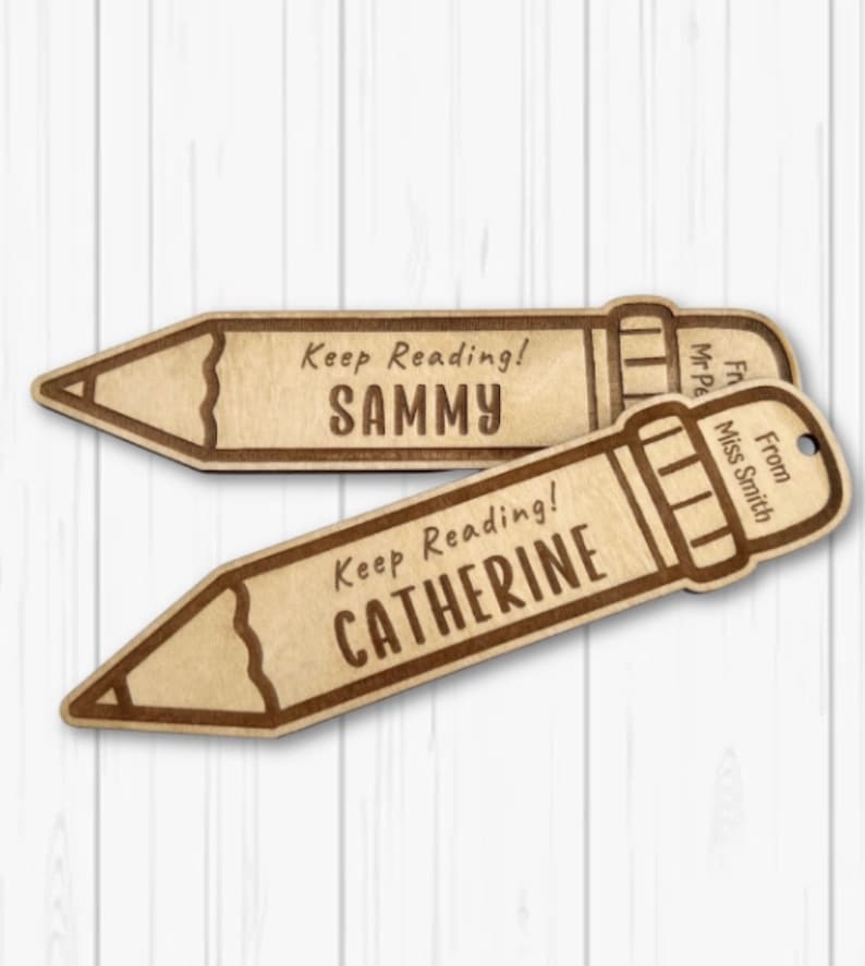 Personalised Wooden Bookmark Gift Idea Any Name Student Incentive Gift ...