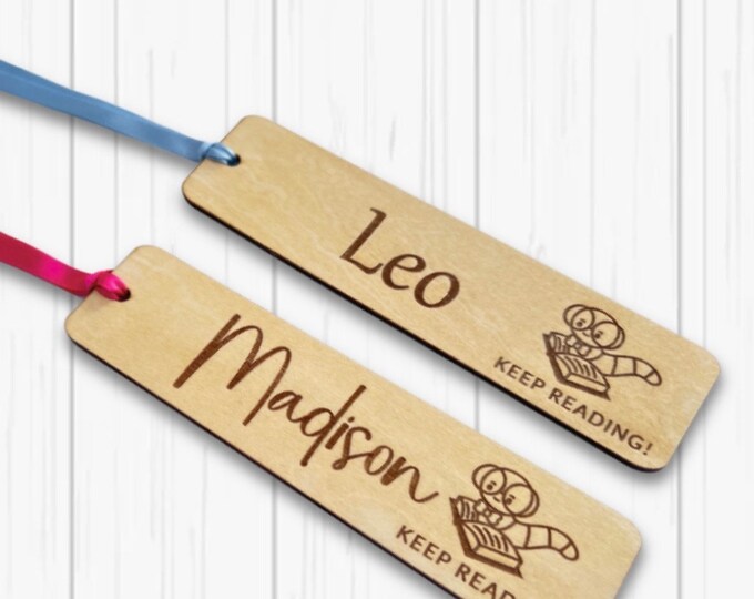 Personalised Wooden Bookmark Gift Idea Any Name Student Incentive Gift ...