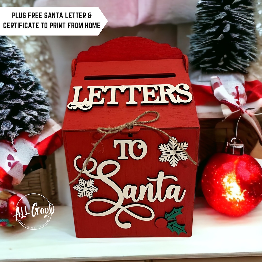 Santa's Christmas Card Post Box Christmas Post Box Christmas Letter Box ...
