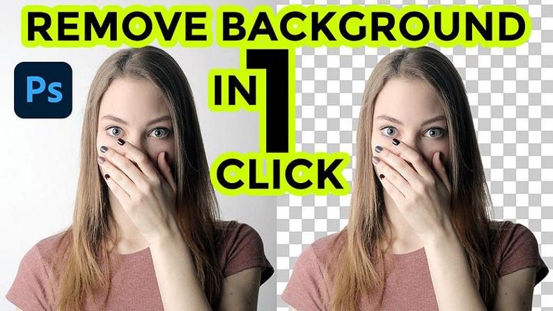 One-click Background Remove Photoshop Photoshop Adobe Actions for Photographs, White Background ...