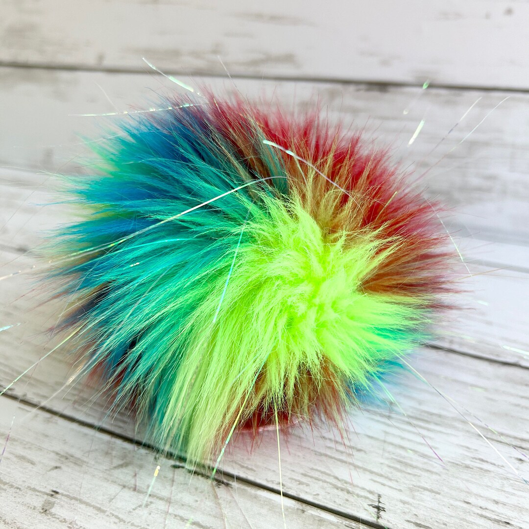 Circus Pom, Faux Fur Pom Poms, Faux Fur, Beanie Toppers, Fake Fur Pom ...