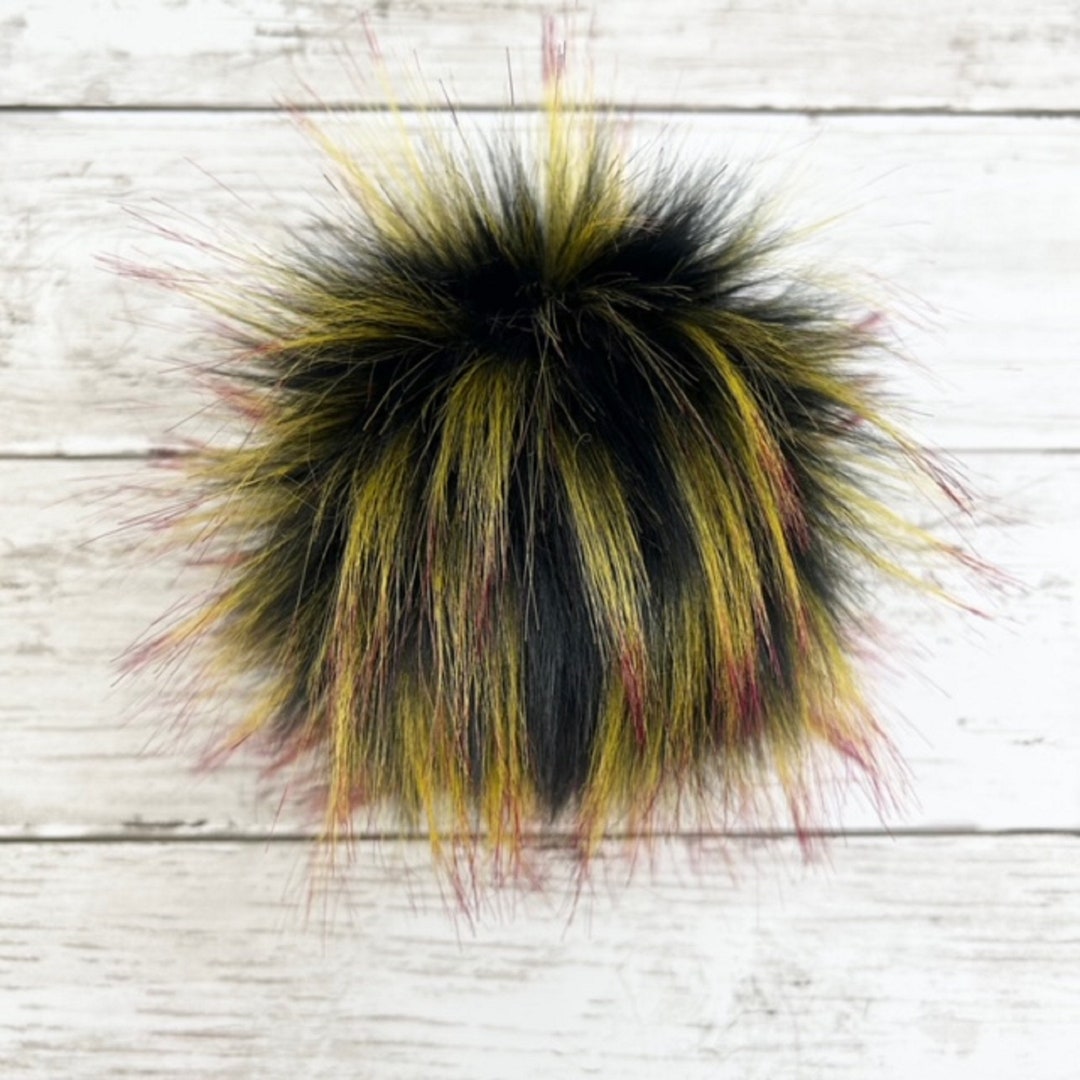 Cherry Embers Pom Faux Fur Pom Poms Faux Fur Beanie - Etsy