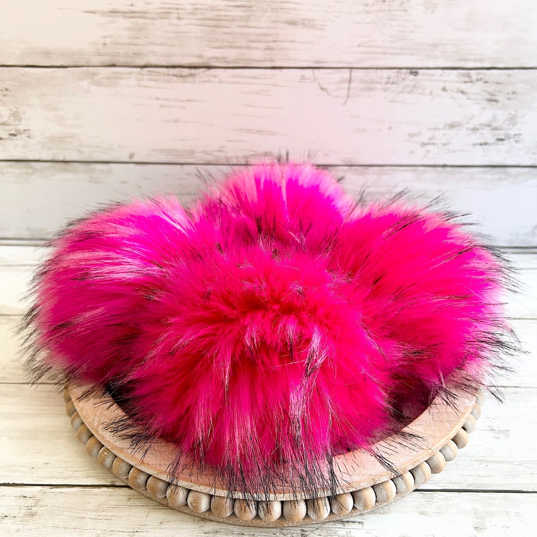 Dragon Fruit Pom, Faux Fur Pom Poms, Faux Fur, Beanie Toppers, Fake Fur ...