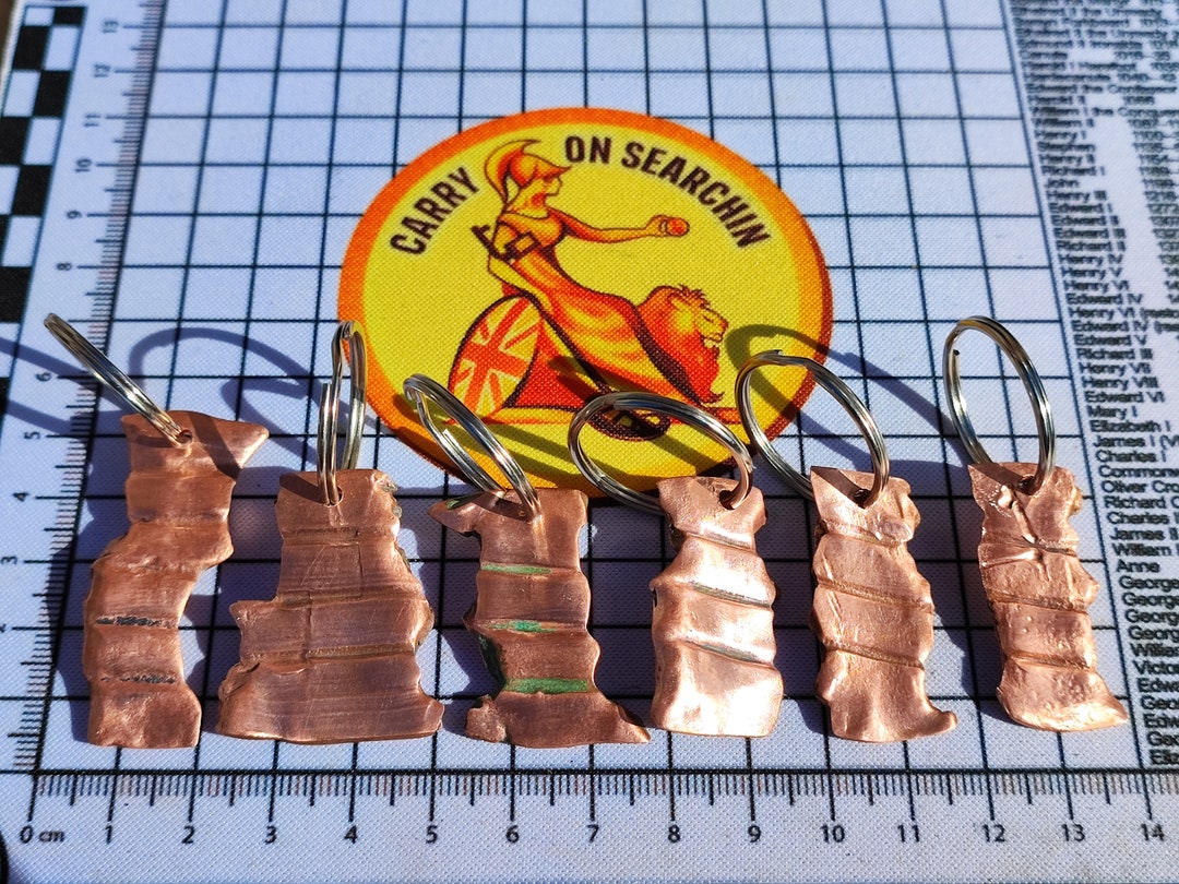 WW2 Anti Aircraft Shrapnel Keyrings - Hand Crafted Upcycled Metal ...