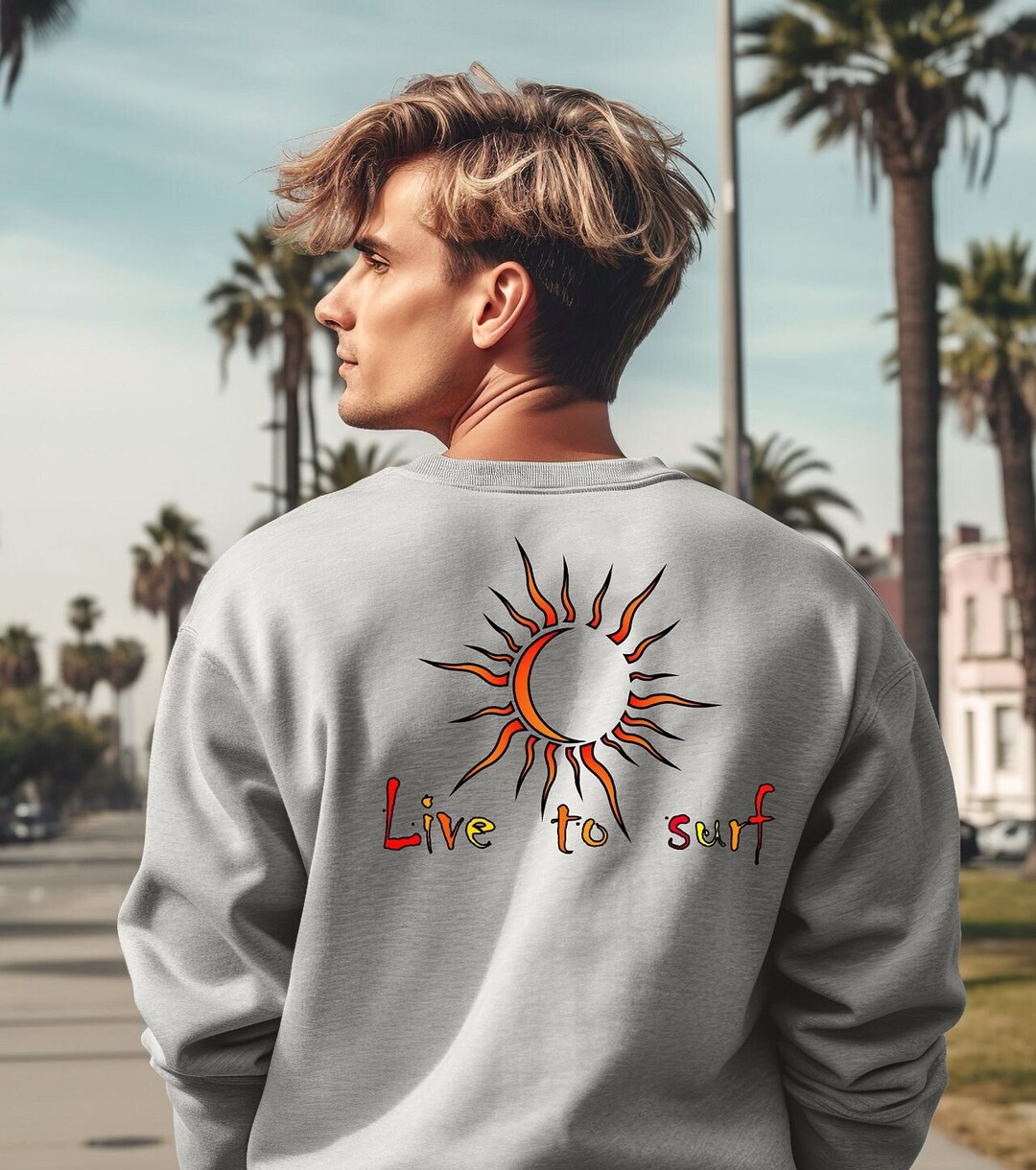 Live to Surf Top,fireball Surf Shirt,summer Party Tee,gift for Friend ...