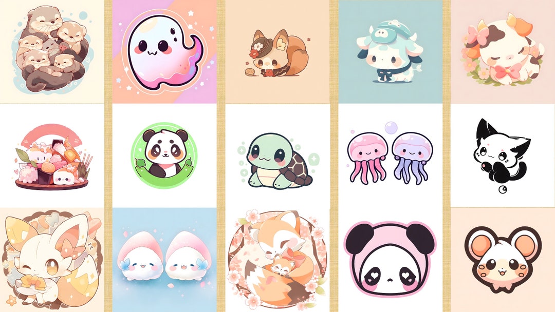 15x Kawaii Digital Art Pack Series #002 - Etsy