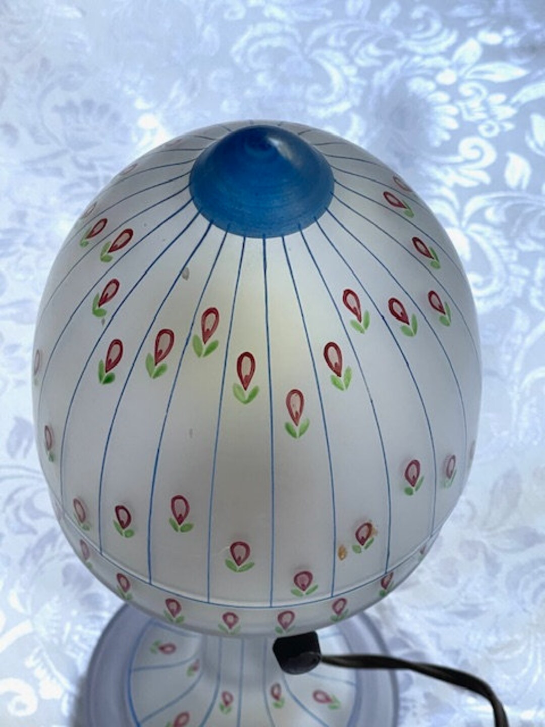 Boudoir Glass Dome Lamp Frosted Glass - Etsy