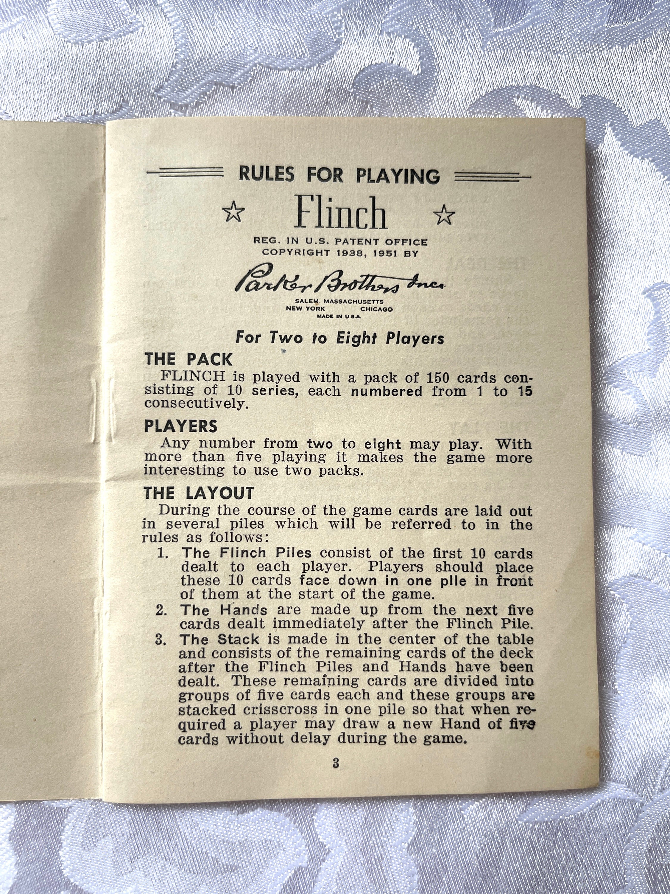 50's Flinch Card Game Box & Instructions - Etsy