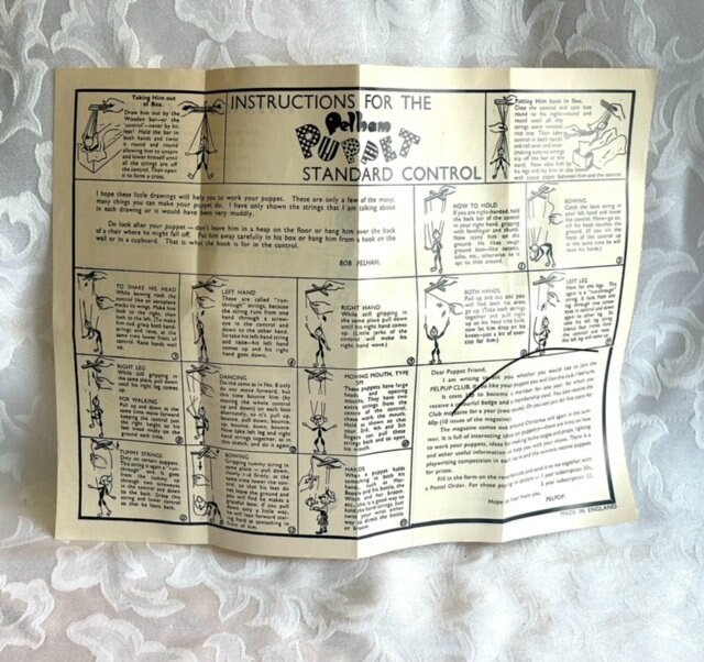 Vintage Disney Pinocchio England Pelham Puppet - Etsy