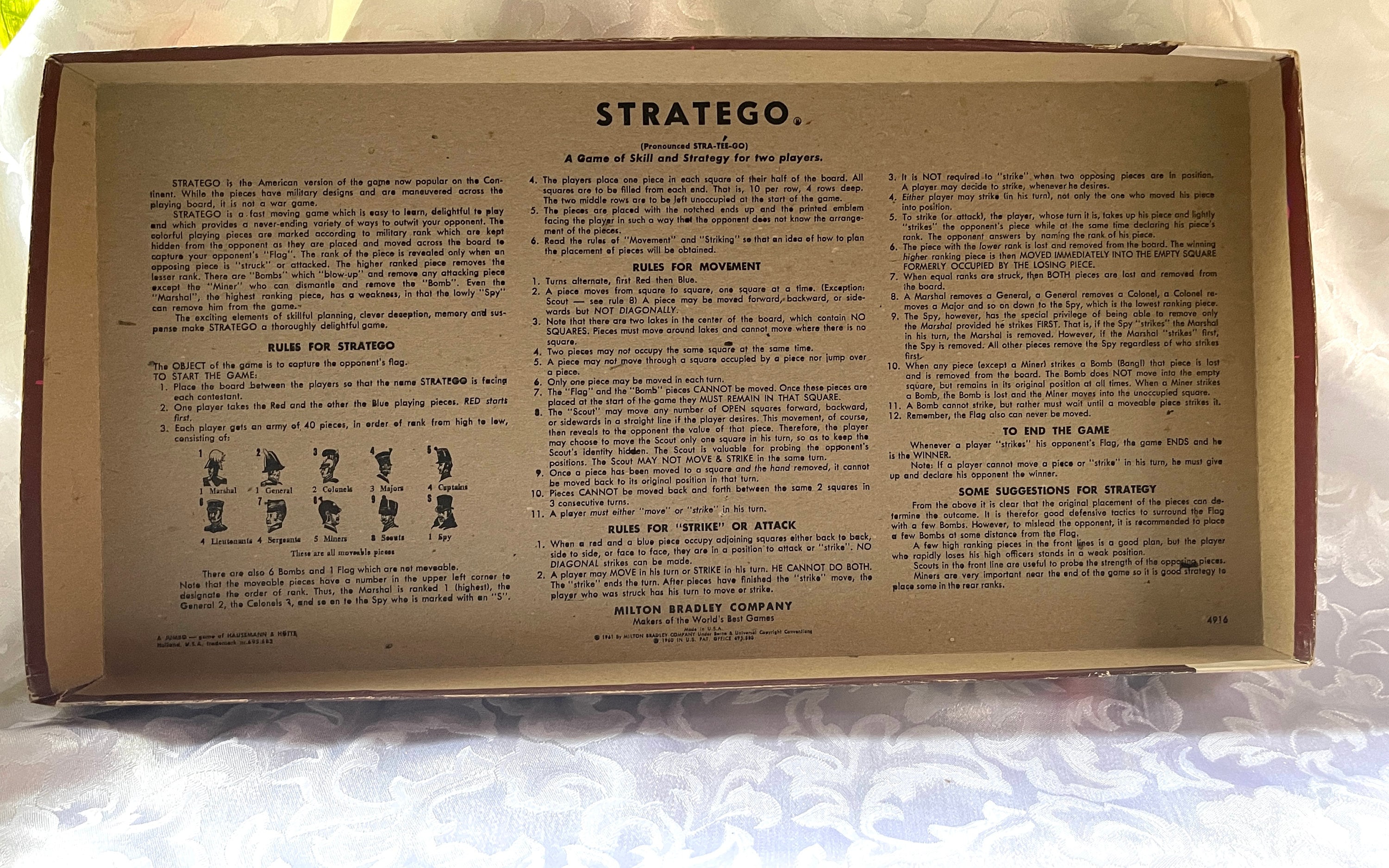 70's Stratego by Milton Bradley - Complete - Etsy