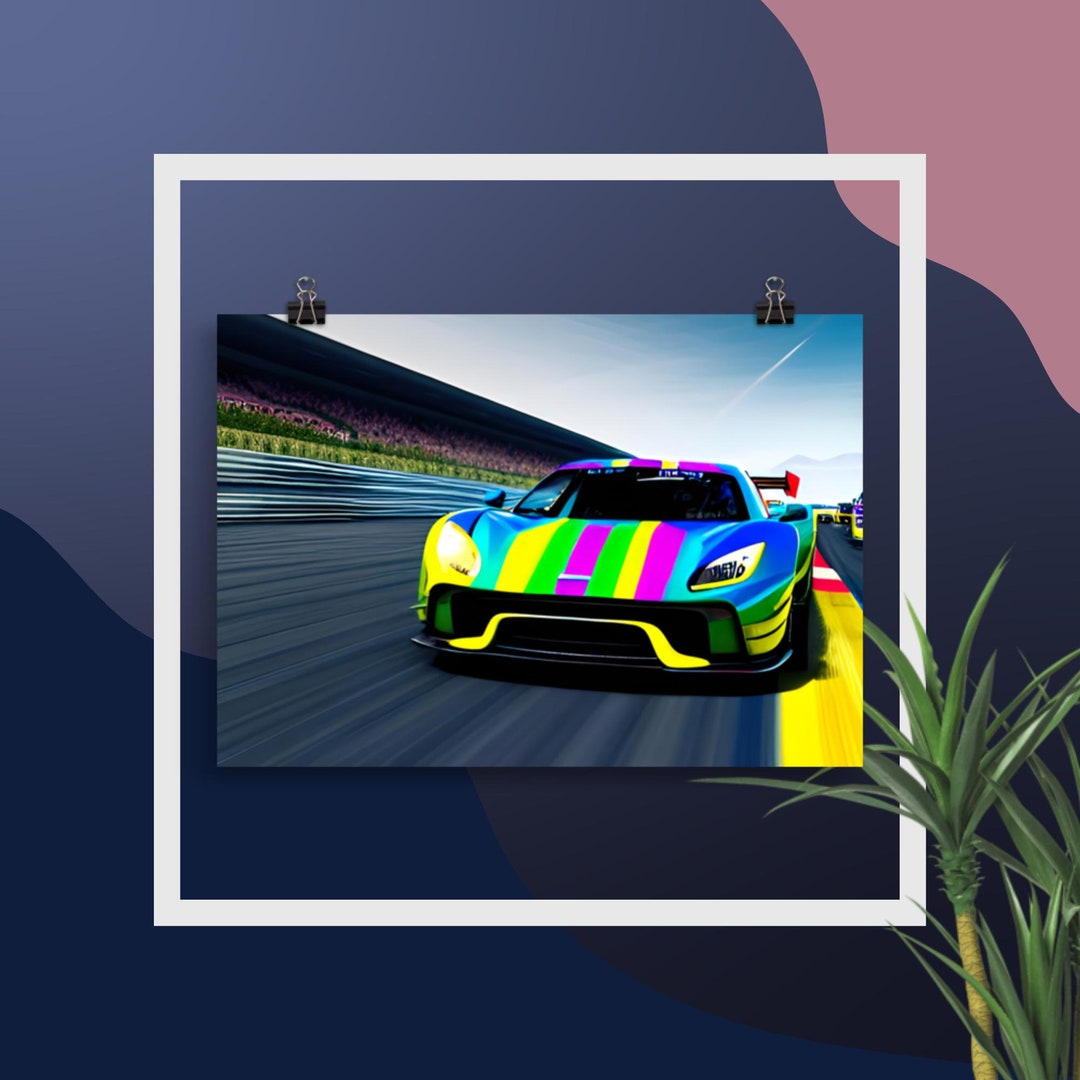 Poster Race Car Motorsport Posters Racing Gift Dad - Etsy