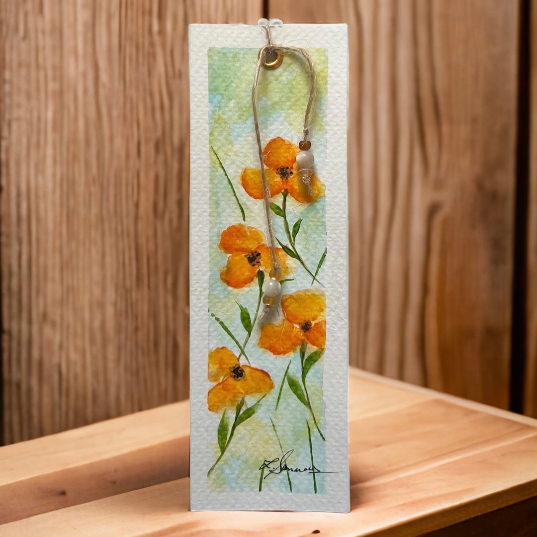 Hand-painted Watercolor Bookmark W/ Beautiful Giftbox. Ships Right Away ...