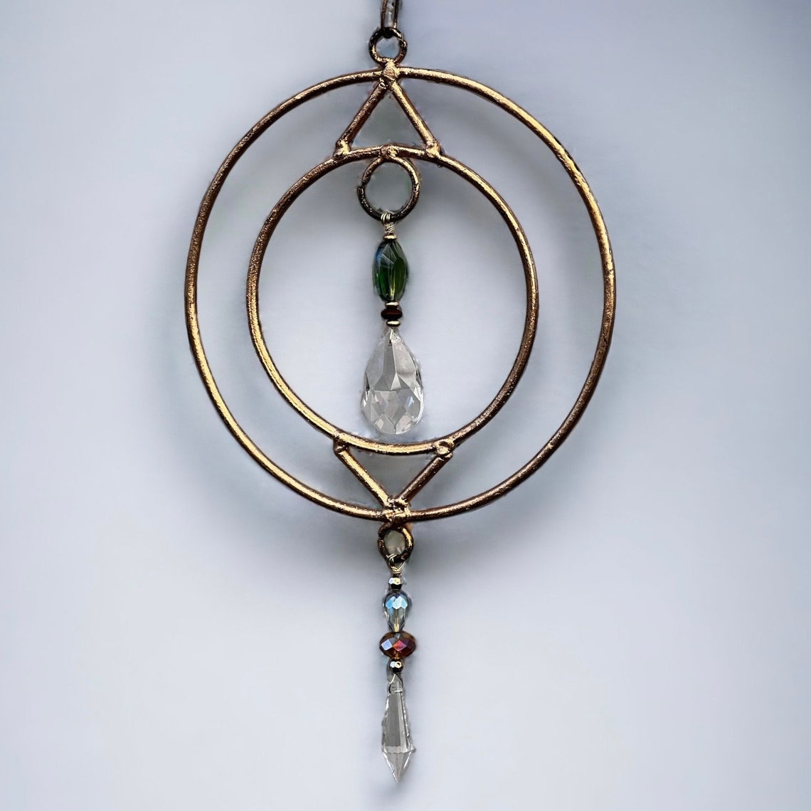 Hand-crafted 17”x6” (including Chain) Ornate Metal Sun Catcher. Ships ...