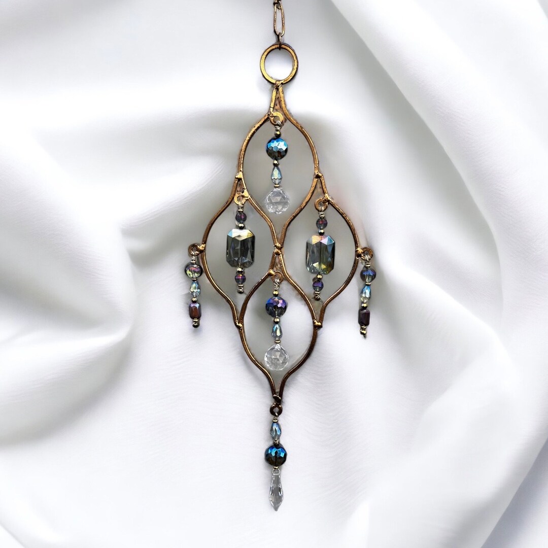 Hand-crafted 17”x6” (including Chain) Ornate Metal Sun Catcher. - Etsy