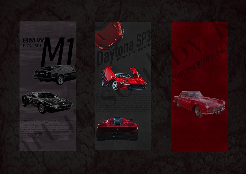 Retro Car Poster Wallpaper - Etsy