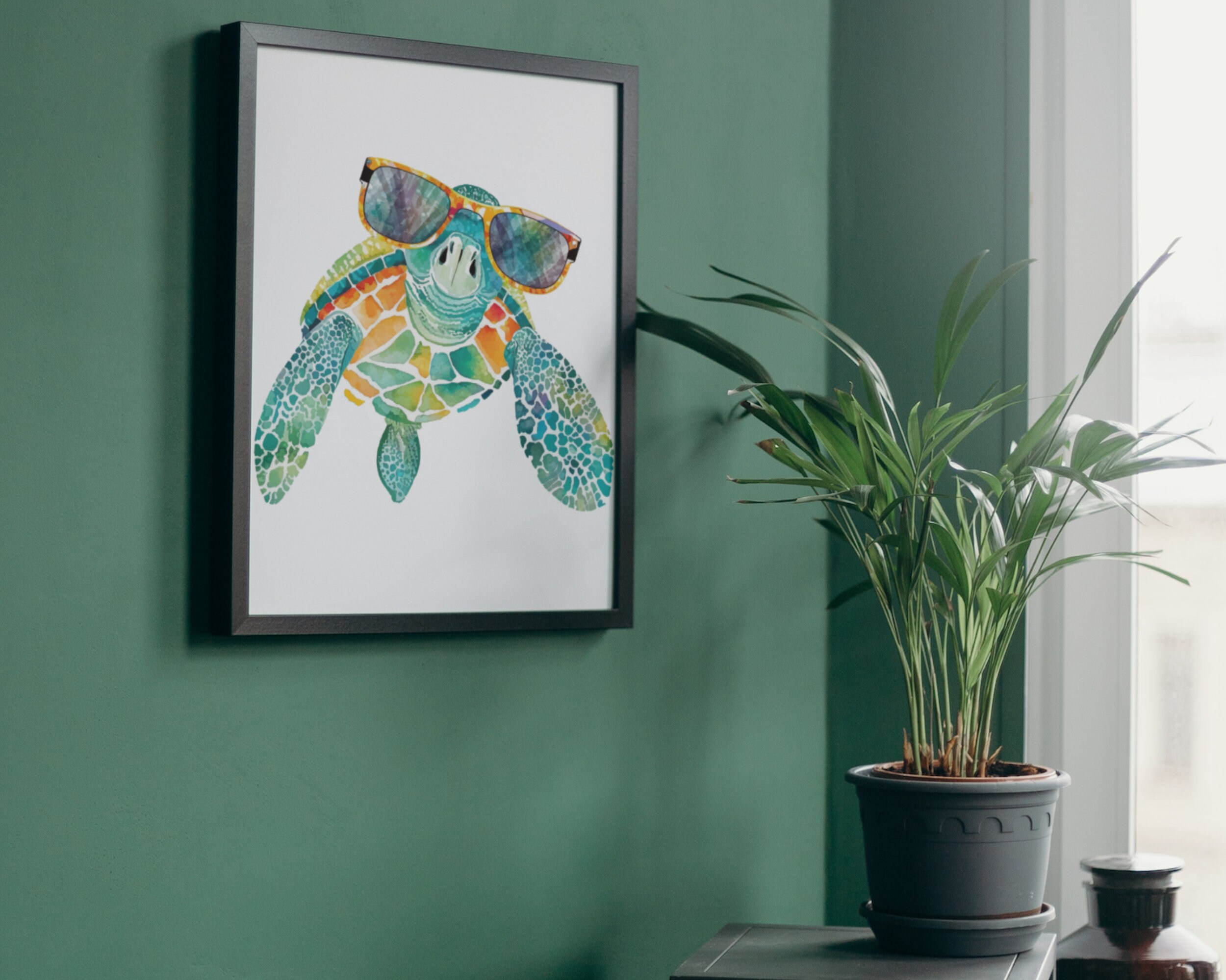 Watercolor Turtle Clipart, Turtle Clipart, PNG Digital Download, Scrap ...