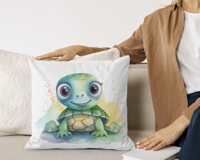 Watercolor Turtle Clipart, Turtle Clipart, PNG Digital Download, Scrap ...