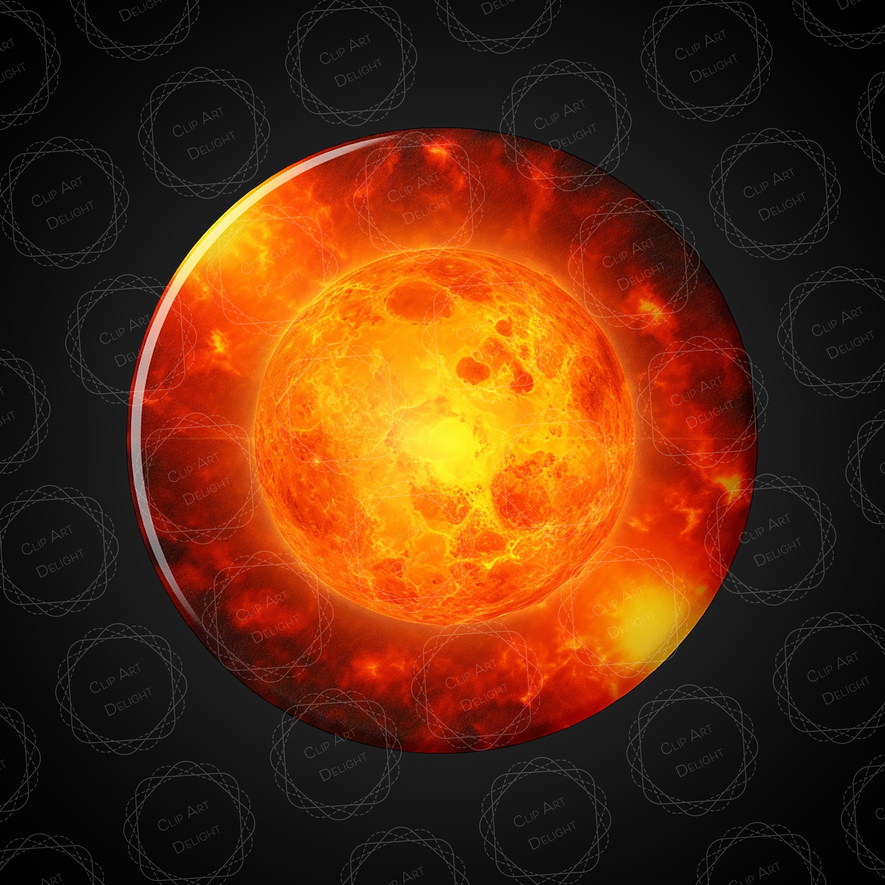 Fiery Sun PNG Bundle | 62 Amazing Space Images for Crafts, Designs or ...