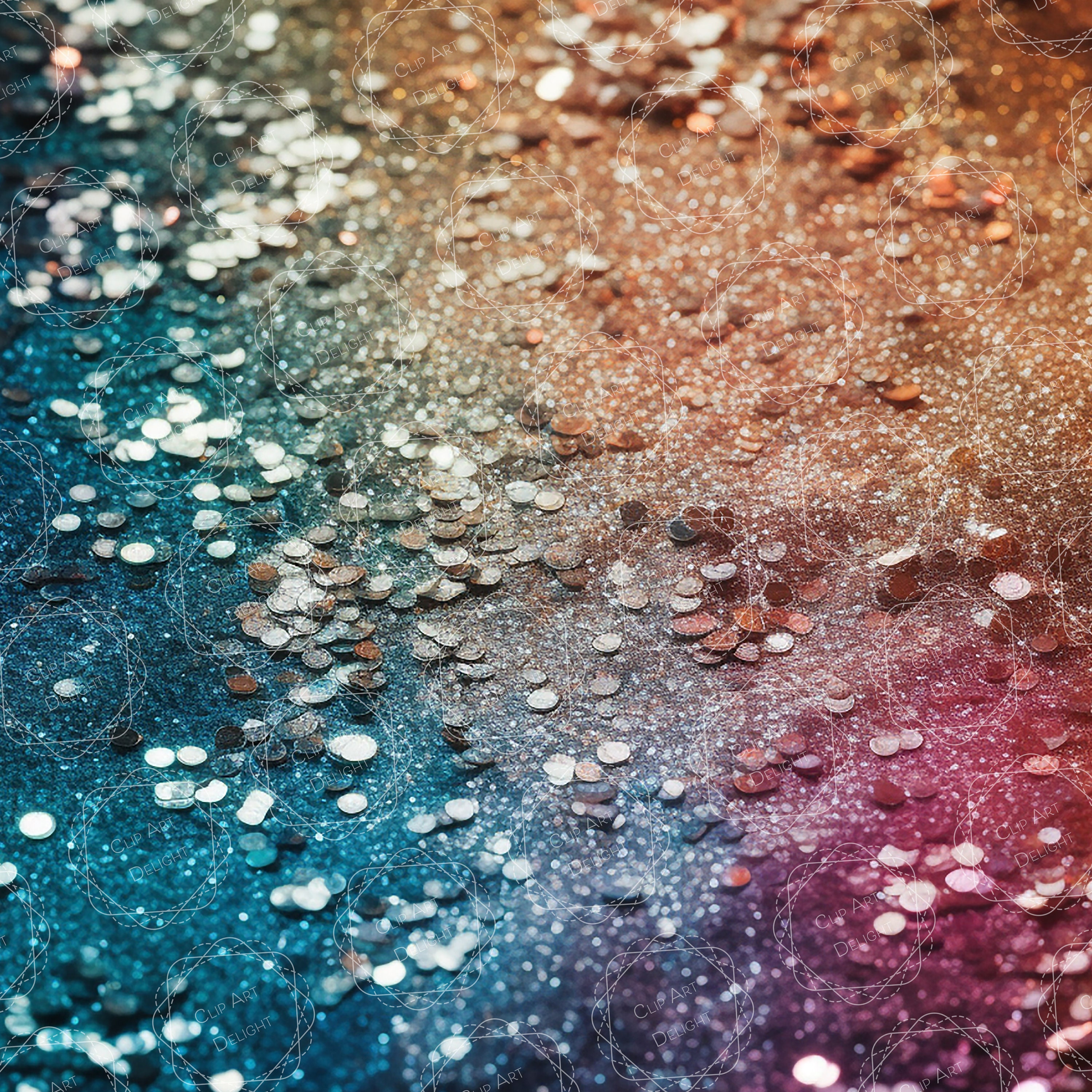 39 Ombre Glitter Digital Papers Colorful Scrapbook Pngs Rainbow Glitter ...