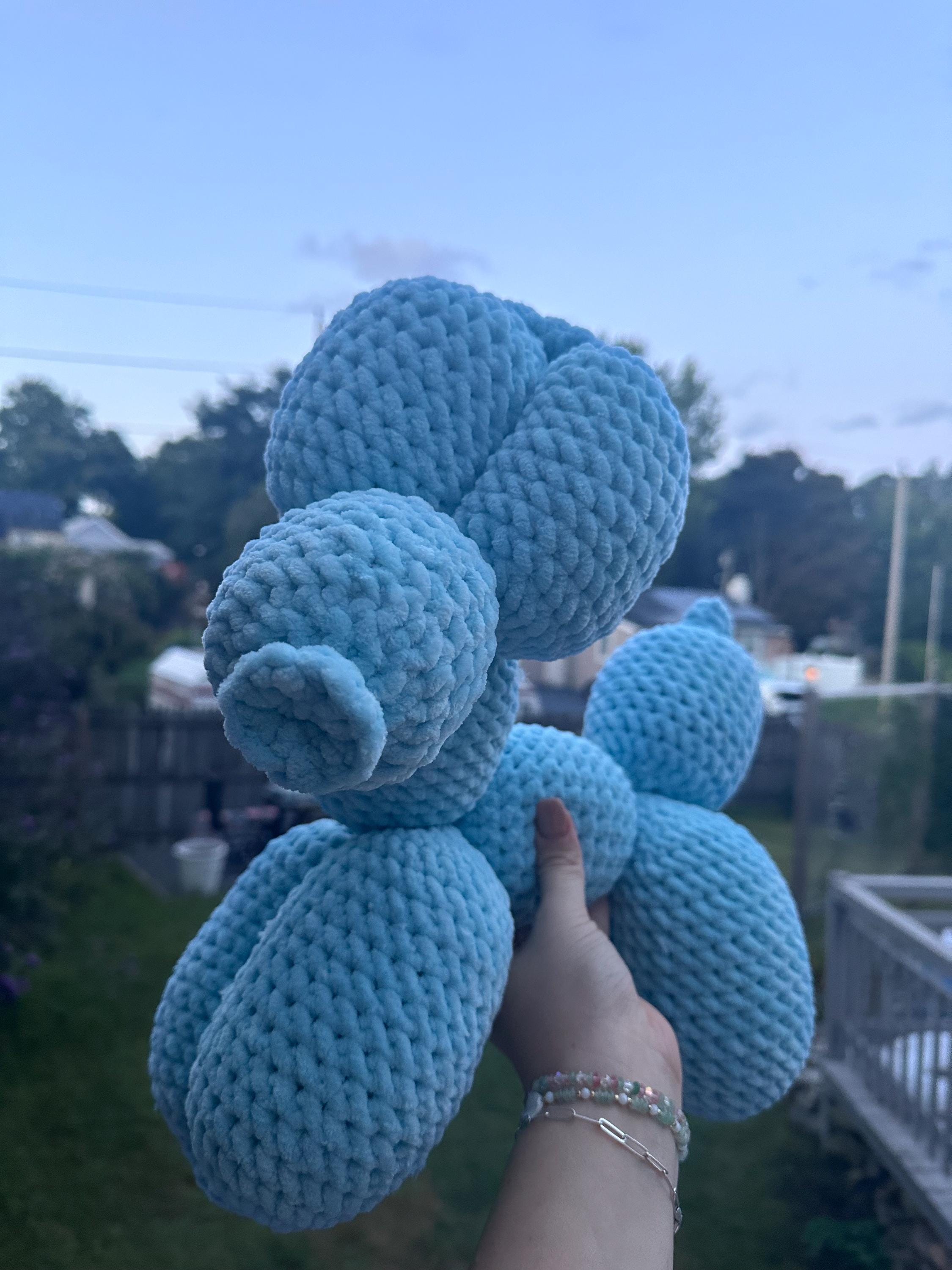 Blue Jumbo Balloon Dog Plushi - Etsy