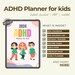 ADHD Kids Planner, Behavior Tracker, Daily Organizer, Time Management ...