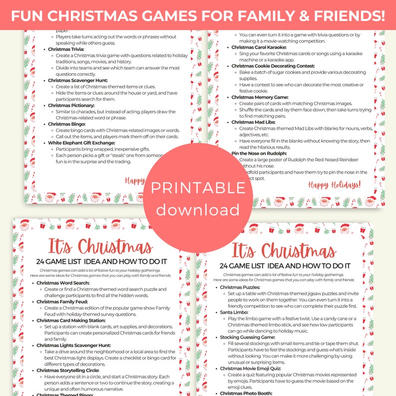 24 Christmas Games Ideas, Christmas Party Games, School Christmas Games ...