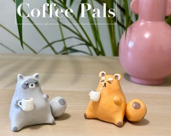 Handmade Polymer Clay Capybara Desk Friend Sculpture/polymer Clay ...
