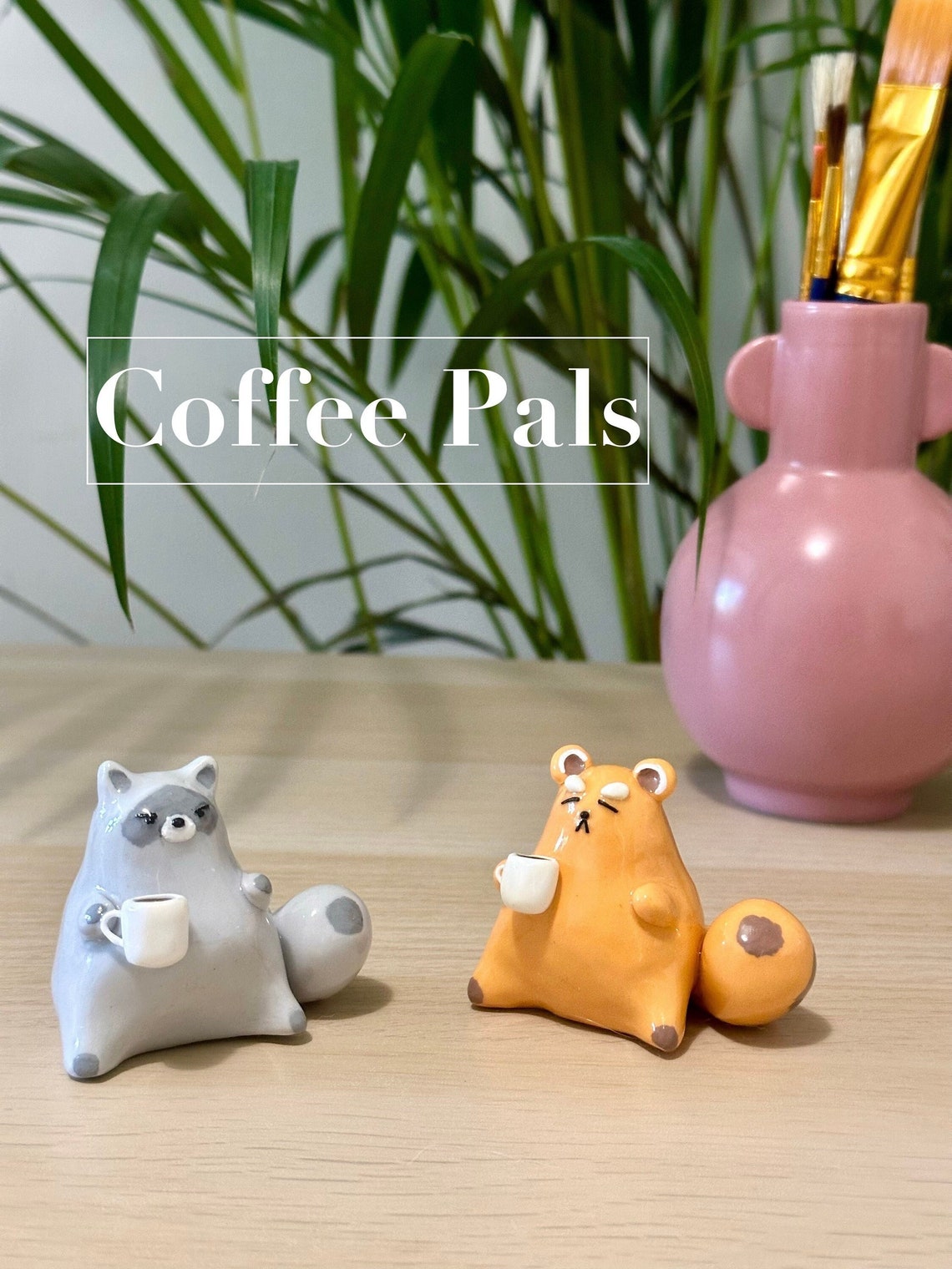 Coffee Pals | Desk Friend | Handmade - Etsy