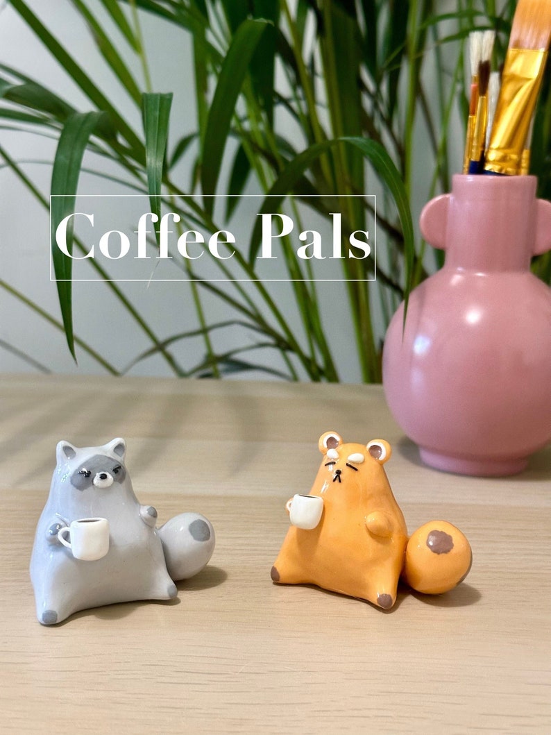 Coffee Pals Desk Friend Handmade - Etsy