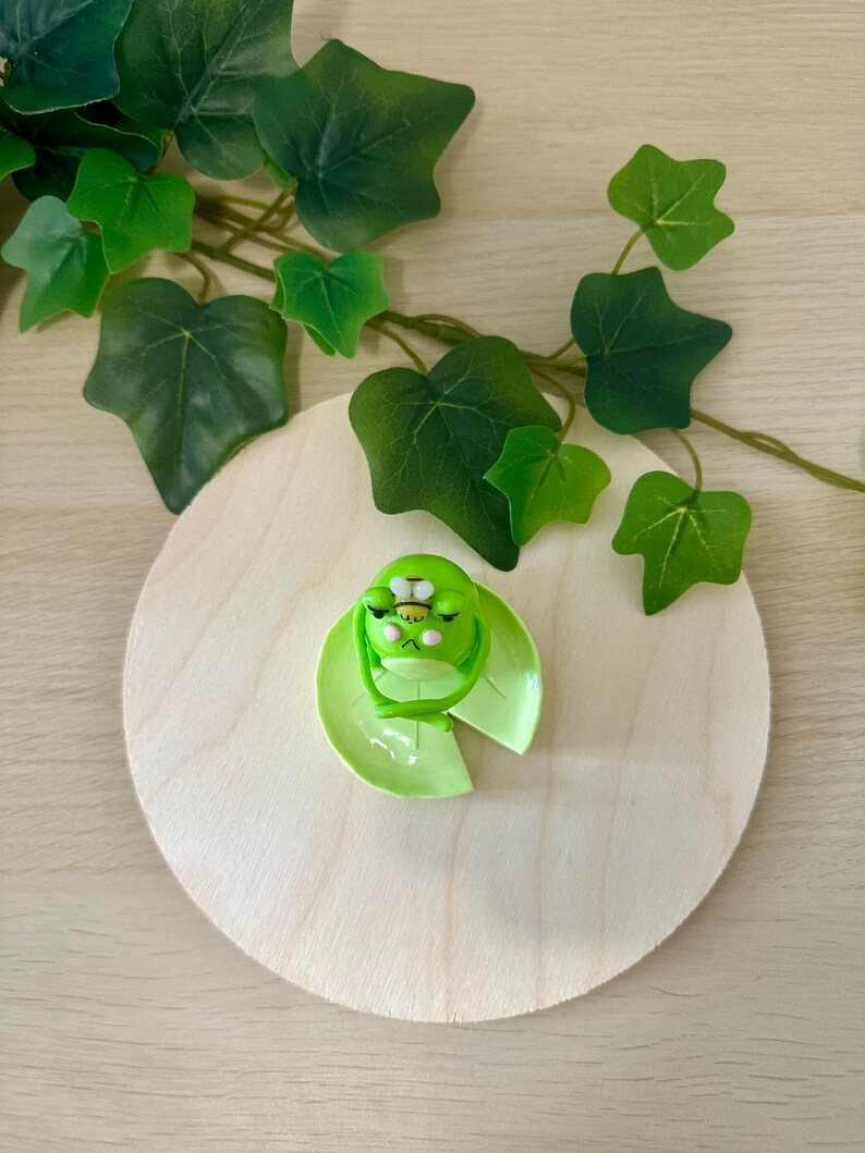 Grumpy Frog | Pen Holder | Trinket Dish | Handmade - Etsy