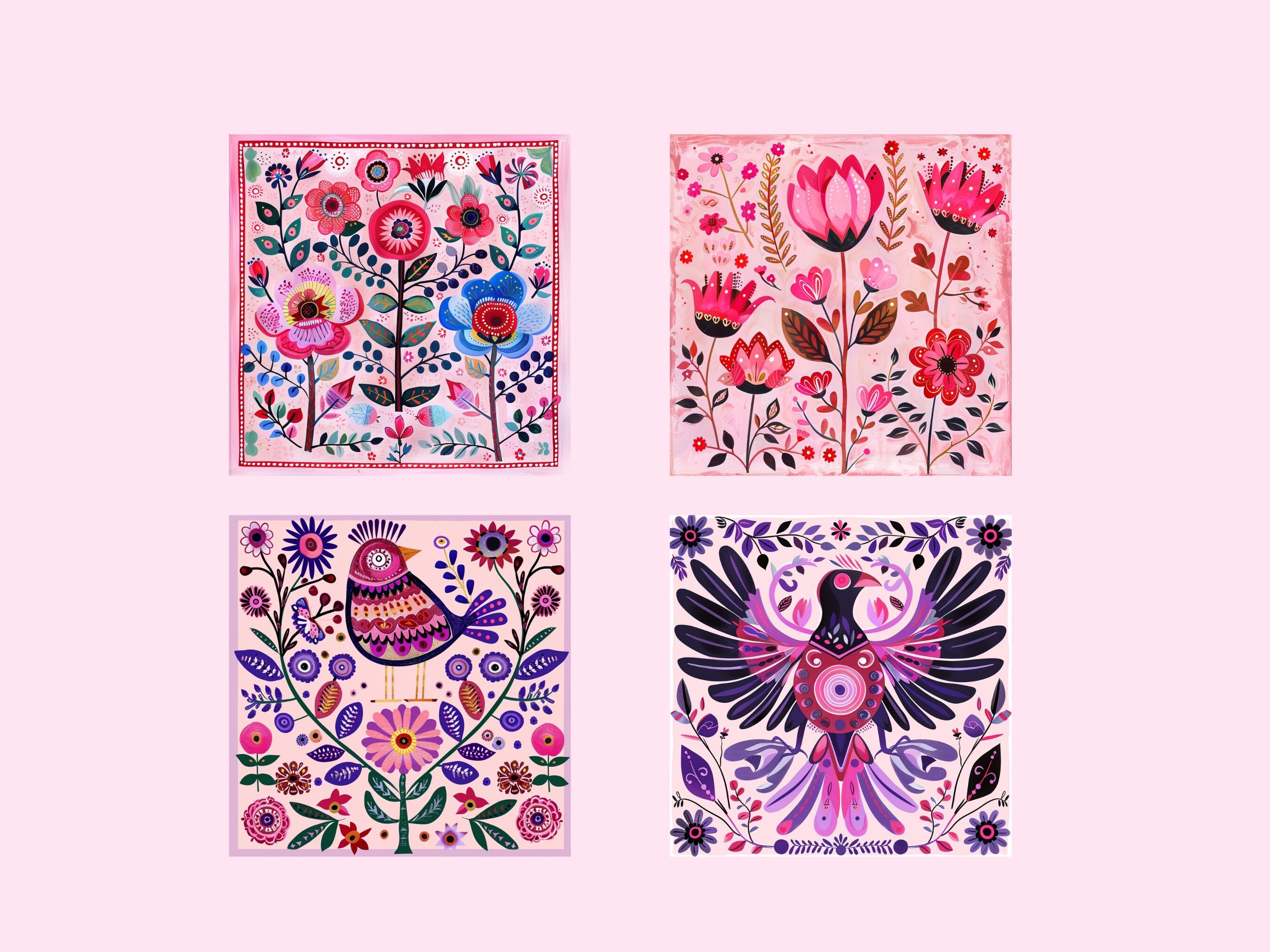 Nature-themed Folk Cliparts 42 PNG Files Instant Download for ...