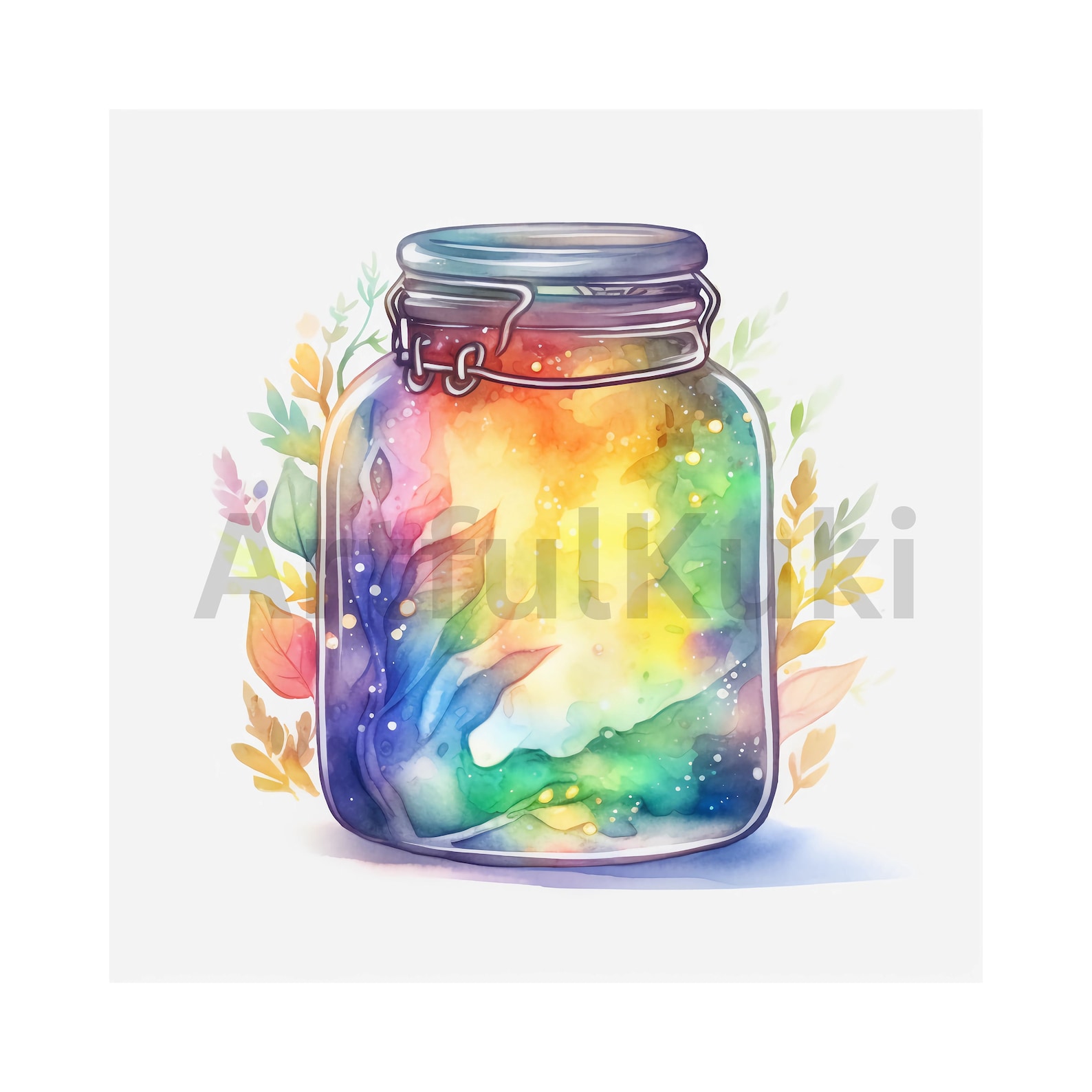 Holographic Butterfly Jar Clipart Fantasy Clipart 10 Pngs for Fairytale ...