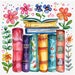 Rustic Books and Flowers Clipart: Whimsical PNG Collection (digital ...