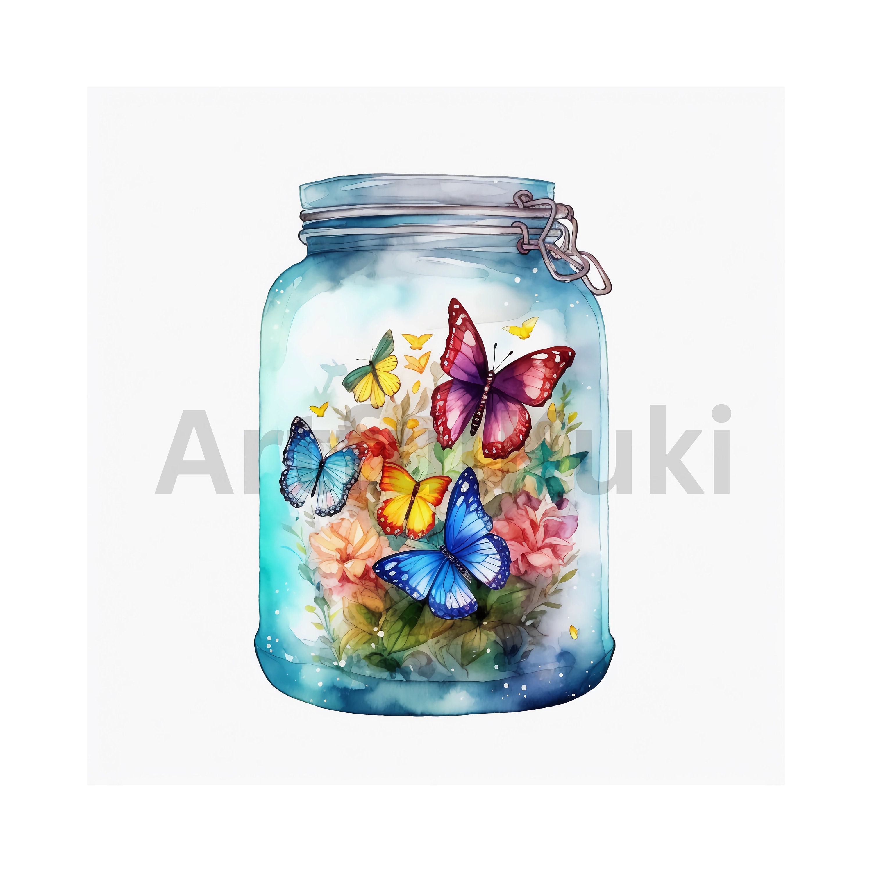 Holographic Butterfly Jar Clipart - Fantasy Clipart- 10 Pngs for ...