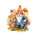 Watercolor Gnomes- Clip Art Graphics in PNG Format Instant Download for ...