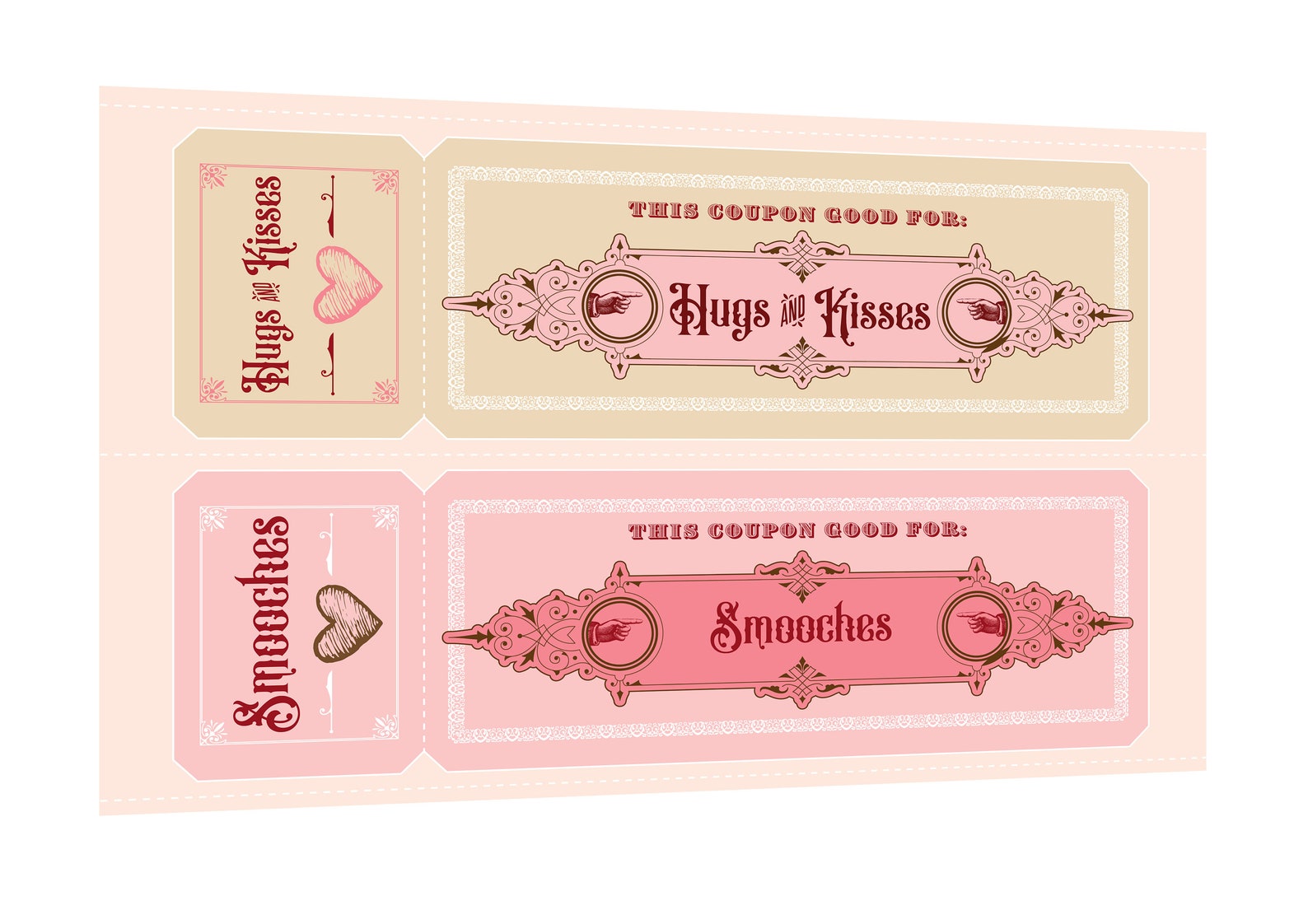 Vintage Love Coupons Printable PDF: These Coupons Provide All the ...